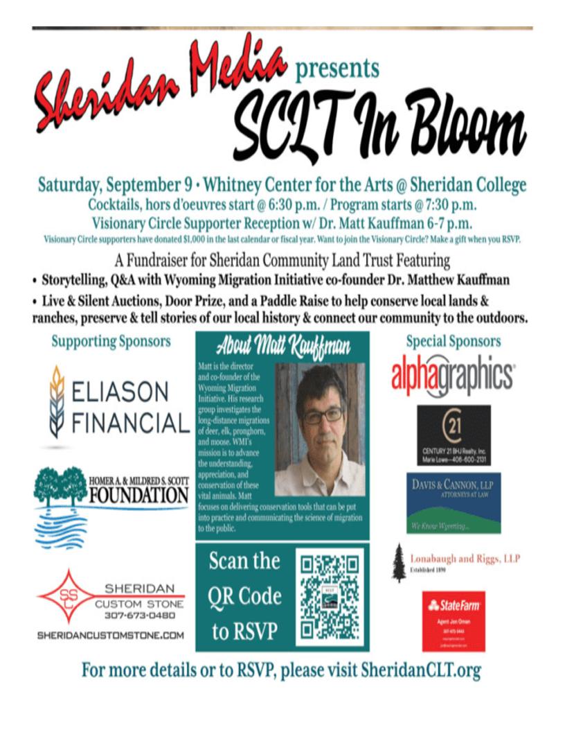 SCLT In Bloom Fundraiser to be Held. – Sheridan Media