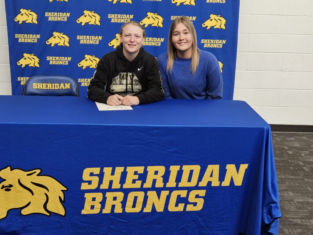 Sheridan HS Girls Wrestlers Paityn Covolo And Jada Bohm Sign NLIs To ...