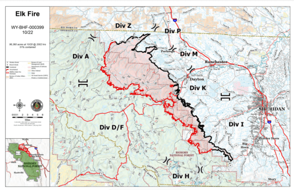 Elk Fire Update: Tuesday, Oct. 22 – Sheridan Media