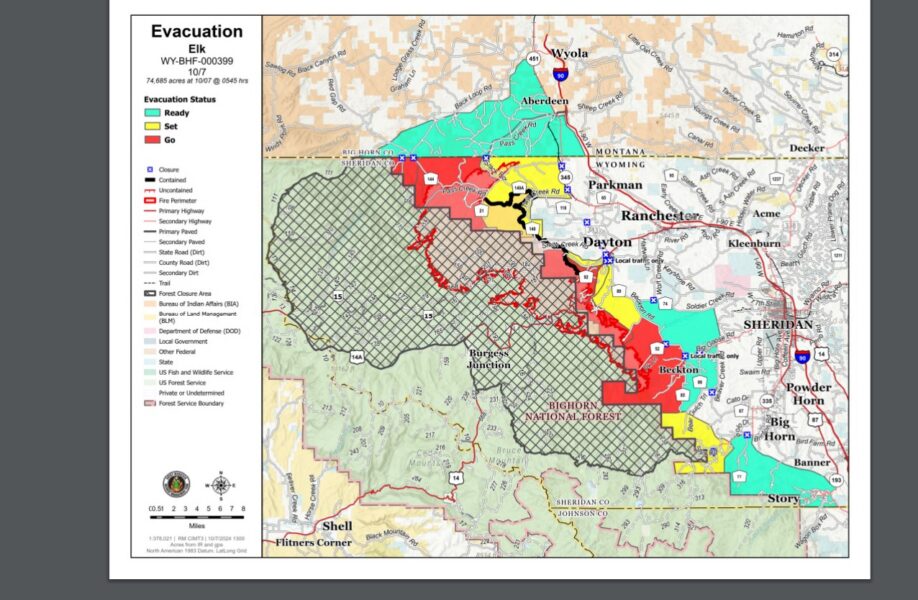 Evacuation Level Changes, Updated Evacuation Map – Sheridan Media